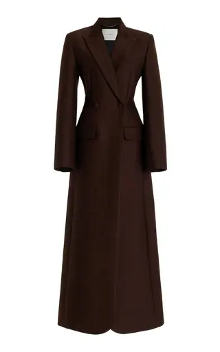 Adam Lippes Laurence Coat In Silk Wool
