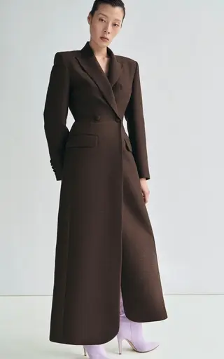 Adam Lippes Laurence Coat In Silk Wool