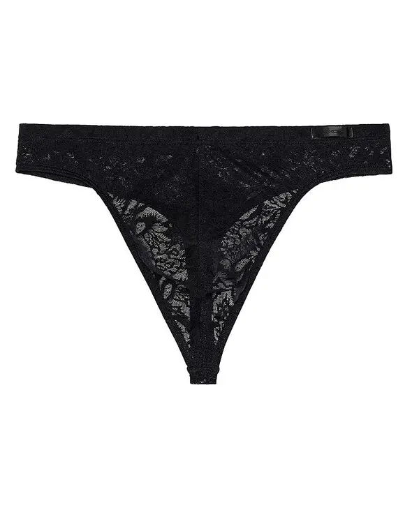 HOM Free Cut Lace G String - Black