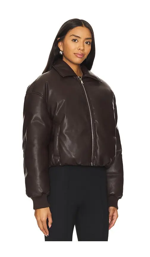 Superdown Sanja Faux Leather Jacket - Brown