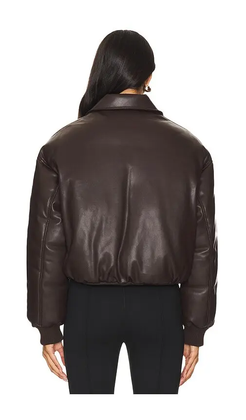 Superdown Sanja Faux Leather Jacket - Brown