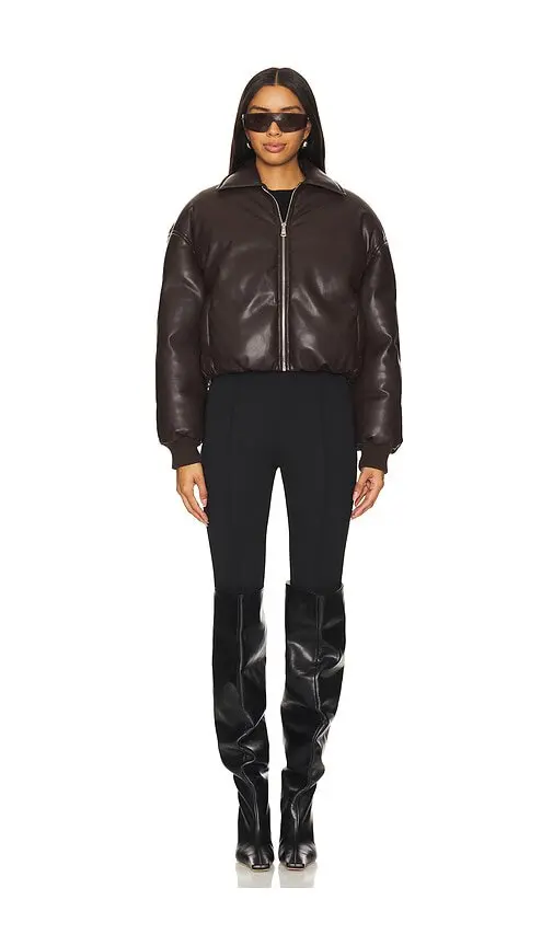 Superdown Sanja Faux Leather Jacket - Brown