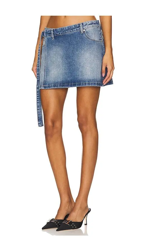 Abrand Denim Denim Wrap Skirt