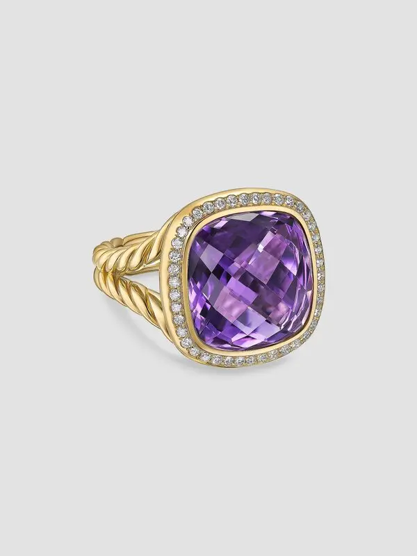 David Yurman Albion Ring In 18k Yellow Gold - Amethyst