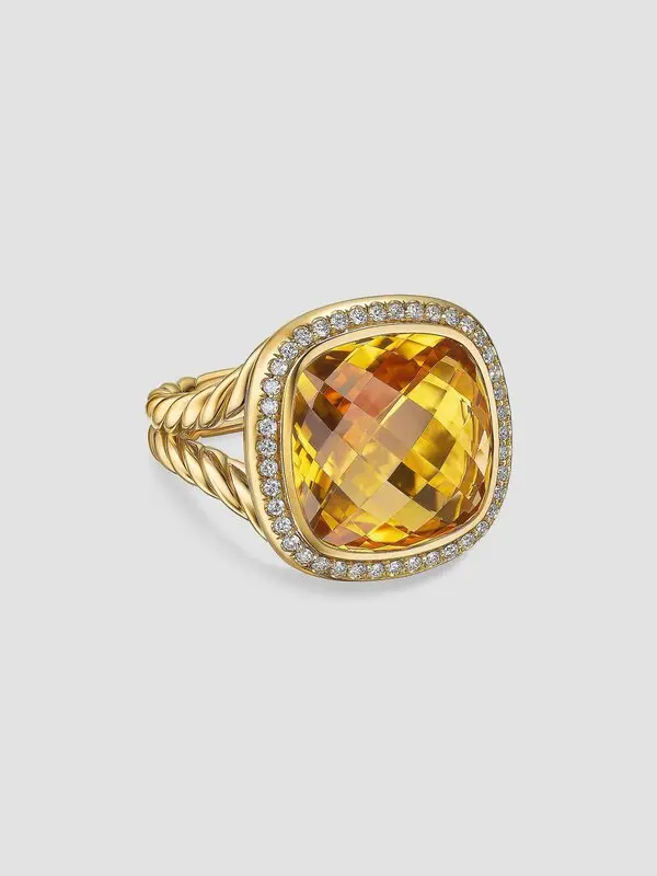 David Yurman Albion Ring In 18k Yellow Gold - Citrine
