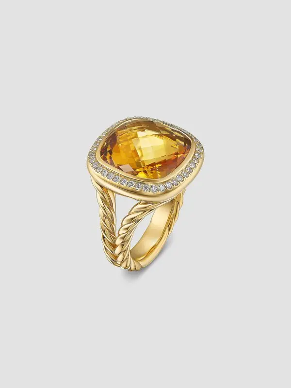 David Yurman Albion Ring In 18k Yellow Gold - Citrine