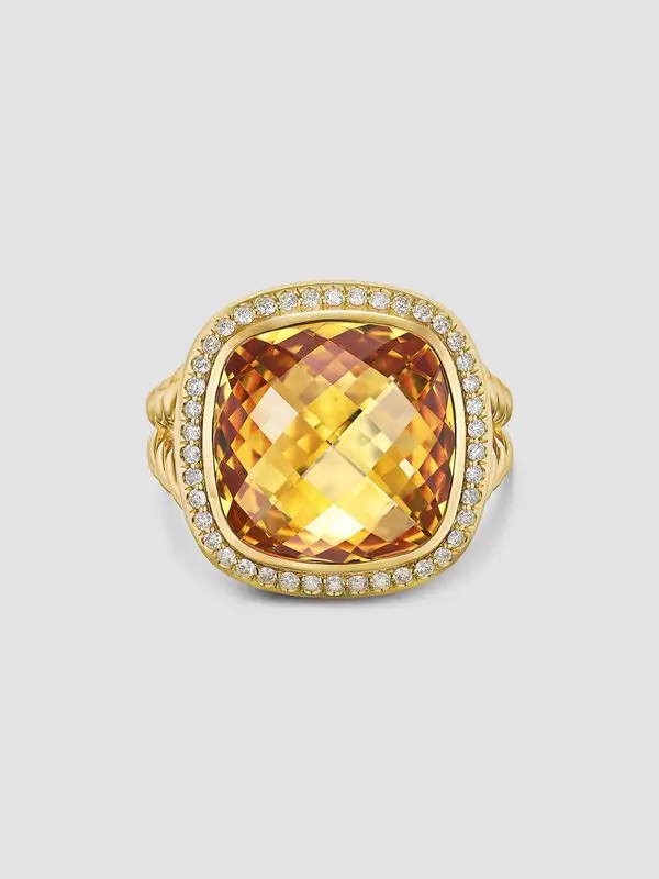 David Yurman Albion Ring In 18k Yellow Gold - Citrine