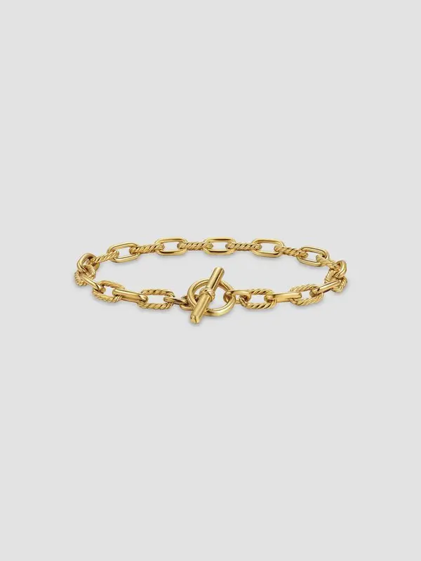 David Yurman Dy Madison Toggle Chain Bracelet In 18k Yellow 5.5mm - Gold