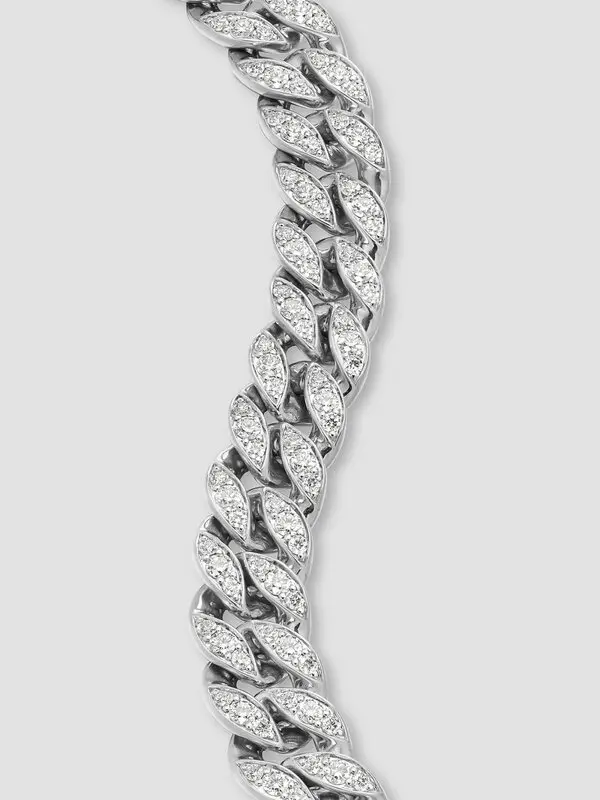David Yurman Curb Chain Bracelet In Sterling - Diamond