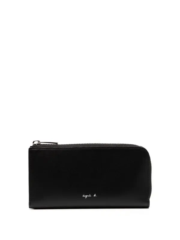 AGNÈS B. Leather Card Case - Black