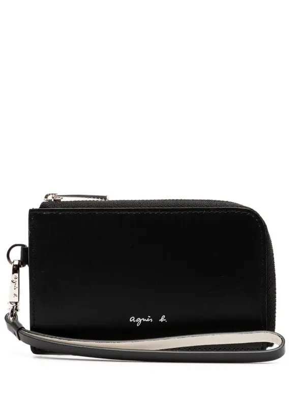 AGNÈS B. Leather Card Case - Black