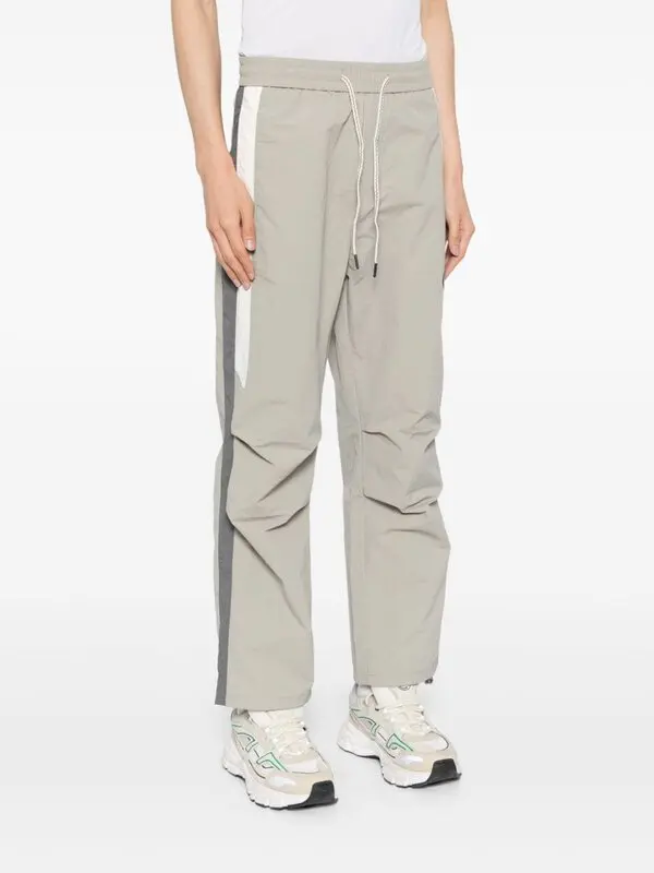 GROUND ZERO Logo Print Straight-leg Trousers