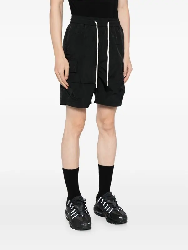 GROUND ZERO Logo-print Drawstring Shorts - Black
