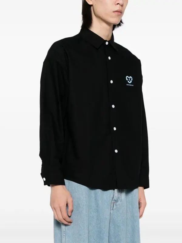 GROUND ZERO Logo-print Cotton Shirt
