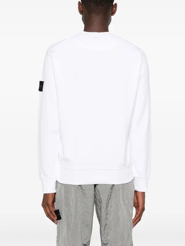 Stone Island Logo-patch Sweatshirt - White