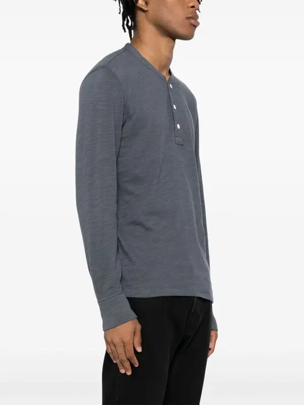 Rag & Bone Classic Flame Henley Polo Shirt