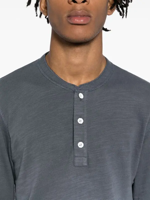 Rag & Bone Classic Flame Henley Polo Shirt
