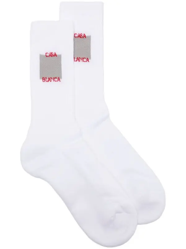 Casablanca Casa Logo Socks - White
