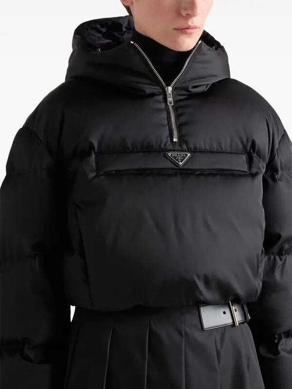 Prada Re-nylon Cropped Padded Jacket