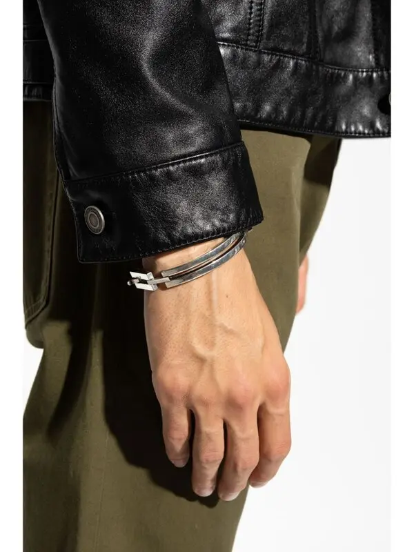 Saint Laurent Logo-engraved Bracelet