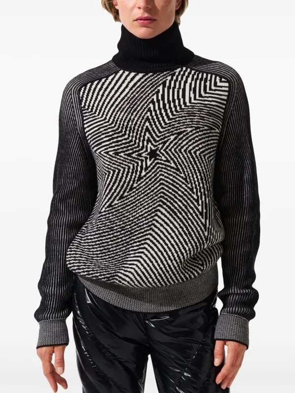 Perfect Moment Wavy Star Roll-neck Jumper