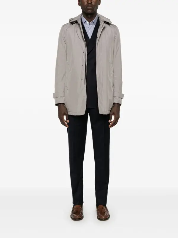 Herno Detachable Hood Padded Jacket - Grey