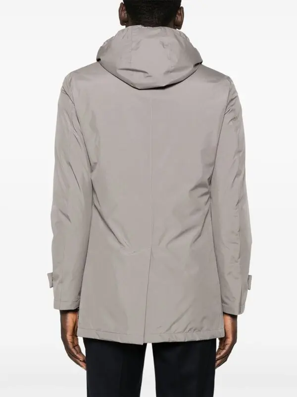 Herno Detachable Hood Padded Jacket - Grey