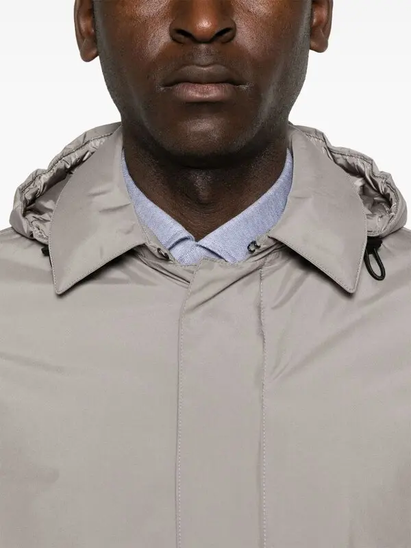 Herno Detachable Hood Padded Jacket - Grey