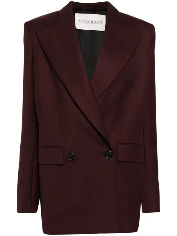 Nina Ricci Gabardine Blazer - Red