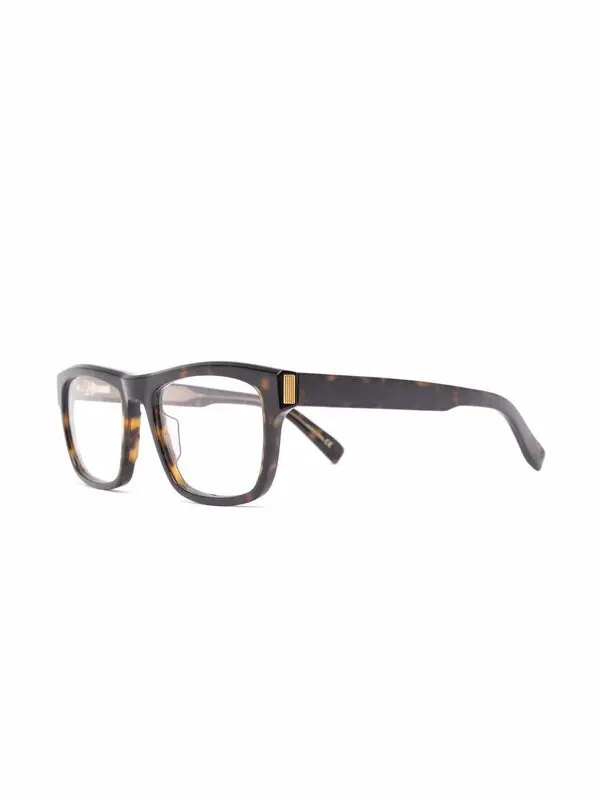 Dunhill Tortoiseshell-effect Square-frame Eyeglasses - Brown
