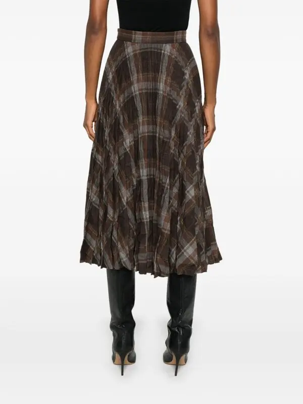 Balenciaga Pleated Midi Skirt