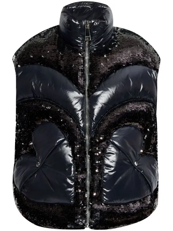 Khrisjoy Sequin-embellished Puffer Gilet
