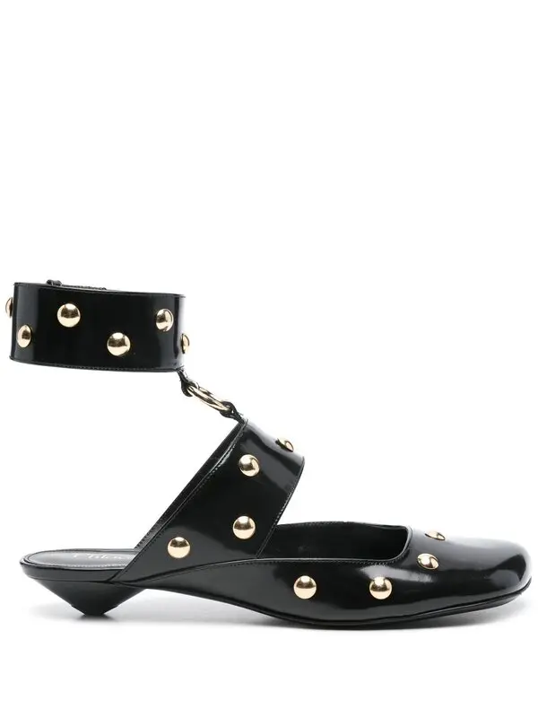 Chloé Jade Studded Leather Sandals - Black