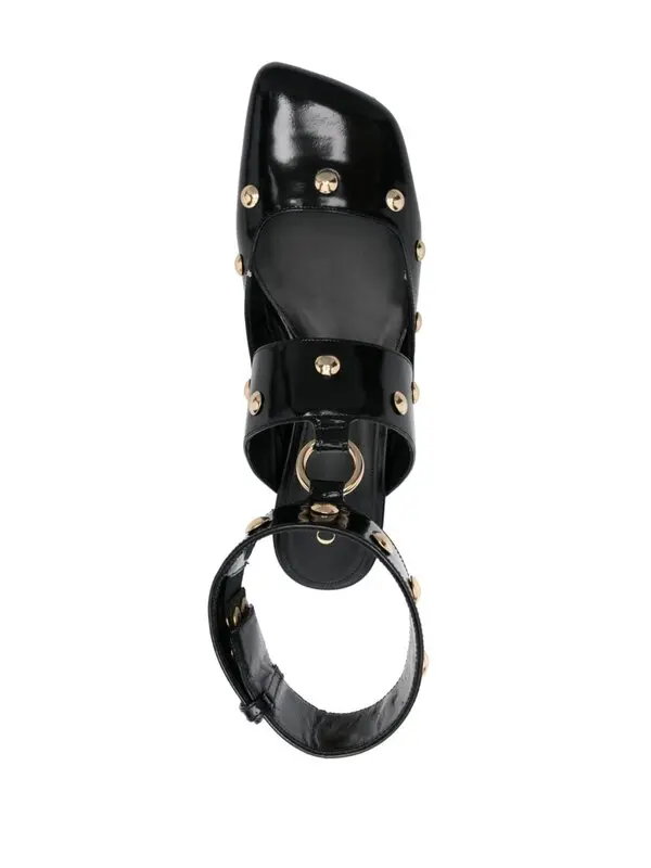 Chloé Jade Studded Leather Sandals - Black