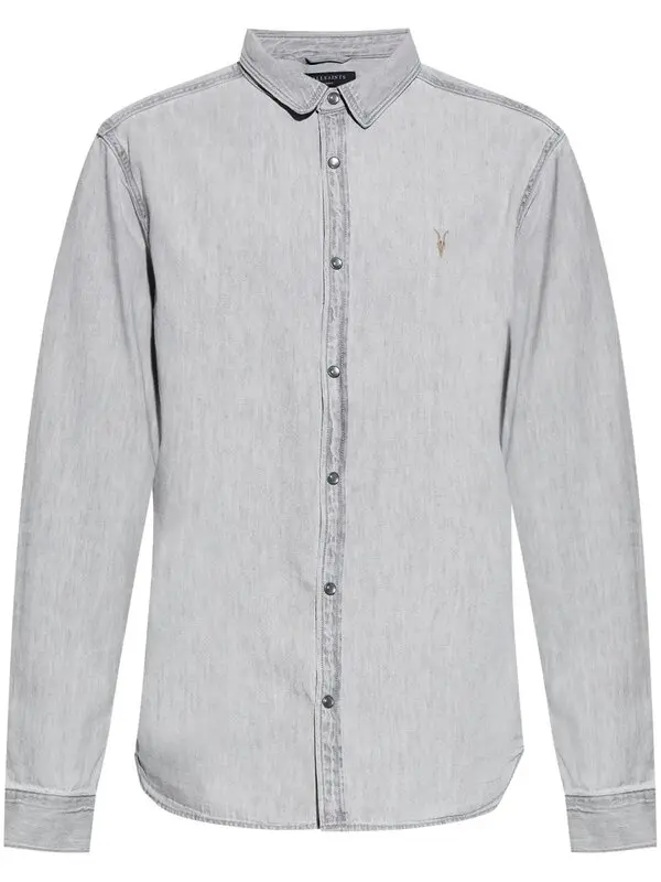 ALLSAINTS Gleason Cotton Shirt - Grey