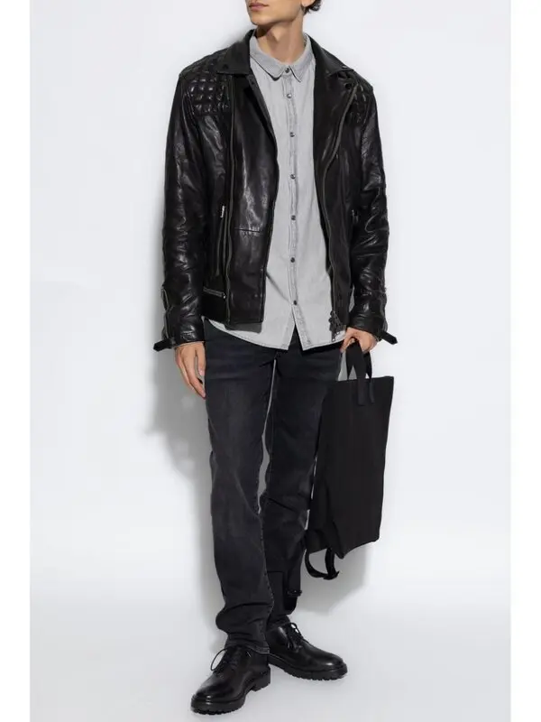 ALLSAINTS Gleason Cotton Shirt - Grey