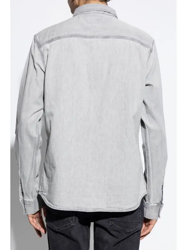 ALLSAINTS Gleason Cotton Shirt - Grey