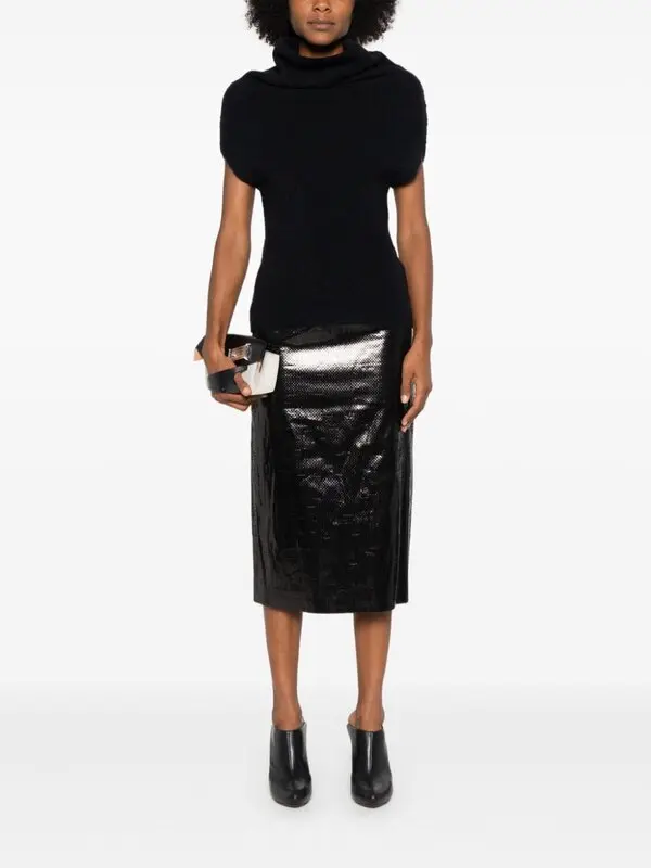 Rick Owens Crater Knitted Top - Black