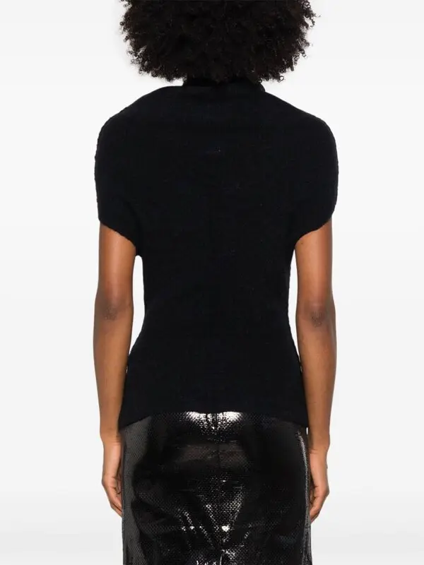 Rick Owens Crater Knitted Top - Black