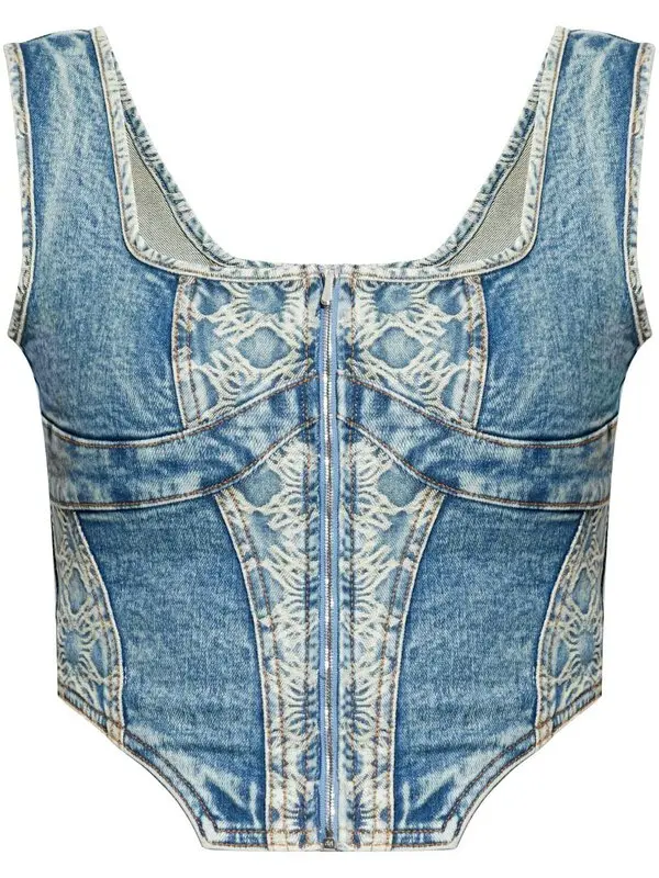 Amiri Ma Quad Corset Top - Blue