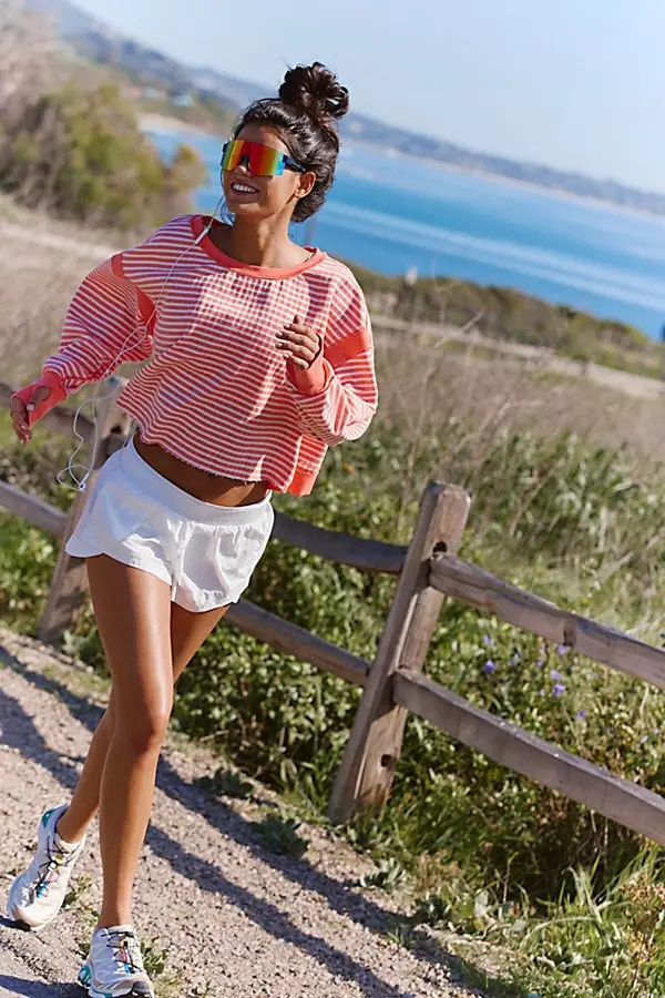 Free People Textured Layer Top - Coral