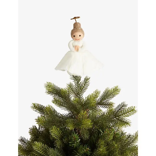 SELFRIDGES EDIT Angel Wool Christmas Topper Decoration