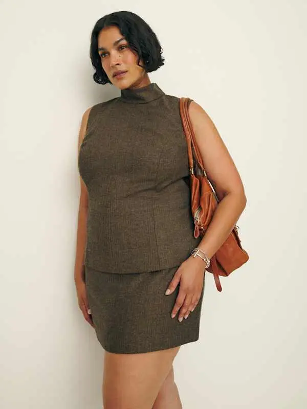 REFORMATION Sutton Top Es Herringbone