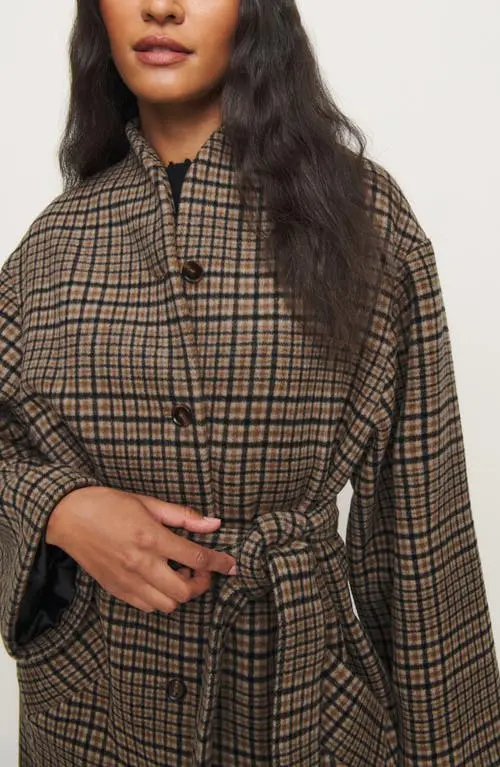 REFORMATION X Kacey Musgraves Cotswolds Plaid Wool-blend Coat