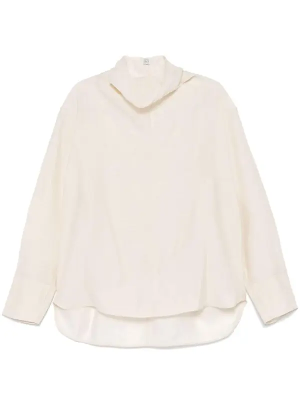 TOTEME Funnel-neck Organza Blouse
