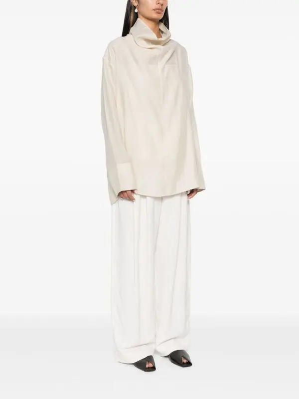 TOTEME Funnel-neck Organza Blouse