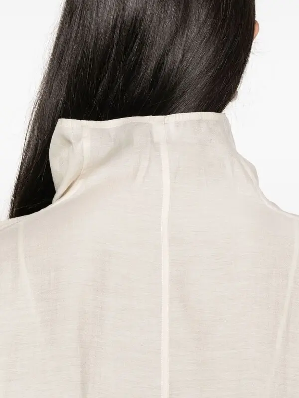 TOTEME Funnel-neck Organza Blouse