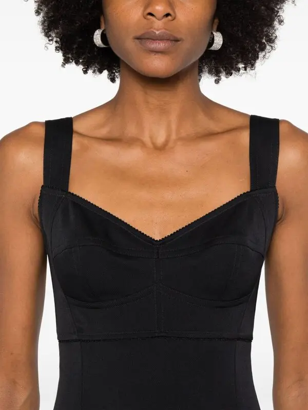 Dolce & Gabbana Sweetheart-neck Mini Dress - Black