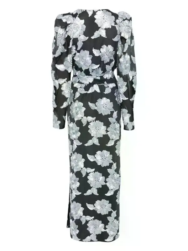 ROTATE BY BIRGER CHRISTENSEN Flower Mesh Maxi Dress