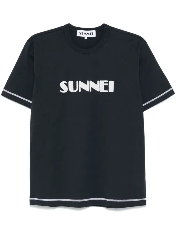 Sunnei Flocked Logo T-shirt